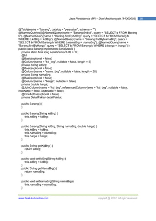 Java persistence api | PDF