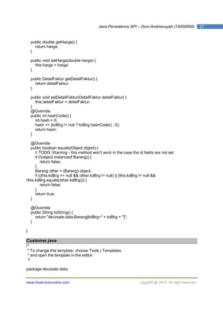 Java persistence api | PDF