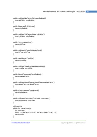 Java persistence api | PDF