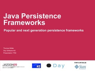 Java Persistence Frameworks | PPT