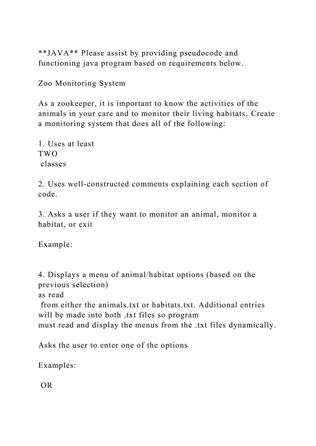 JAVA Please assist by providing pseudocode and functioning java | PDF