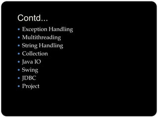 Java training in delhi | PPTX | Programming Languages | Computing