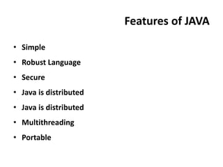 Introduction to Java Programming | PPTX | Programming Languages | Computing