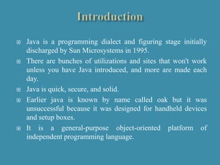 Java ppt | PPT