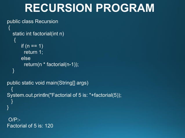 Method Overloading Recursion Passing And Returning Objects From Method New Operator Ppt