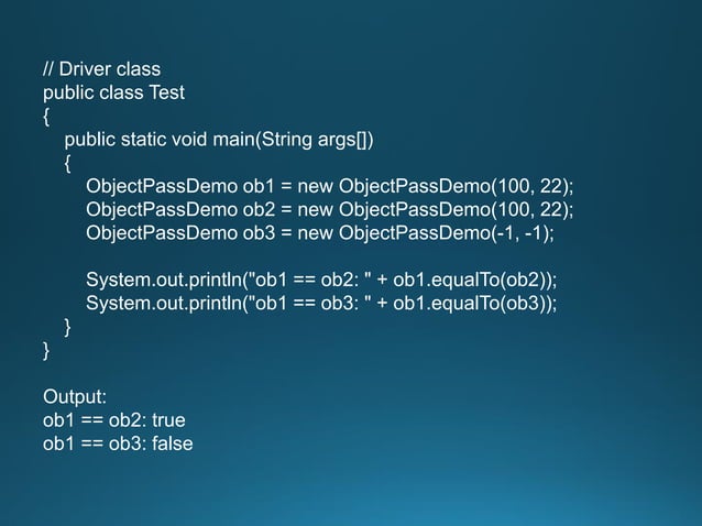 Method Overloading Recursion Passing And Returning Objects From Method New Operator Ppt