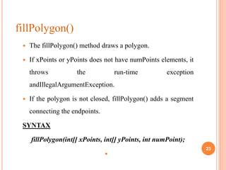 graphics programming in java | PPTX