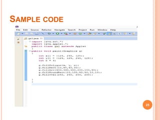 graphics programming in java | PPTX | Programming Languages | Computing