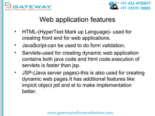 Java Training at Gateway Software Solutions,Coimbatore | PPT