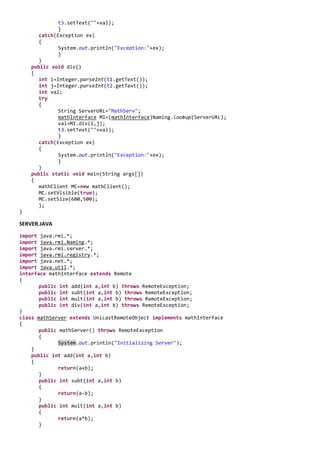 Advanced Java - Practical File | PDF