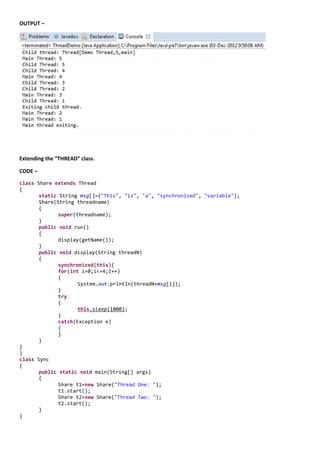 Advanced Java Practical File | Pdf