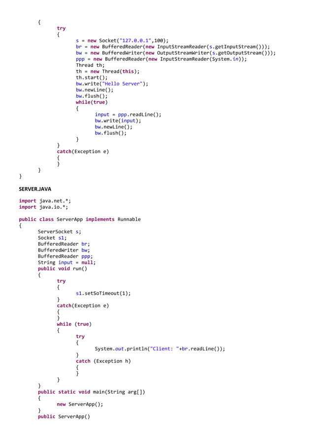 Advanced Java Practical File