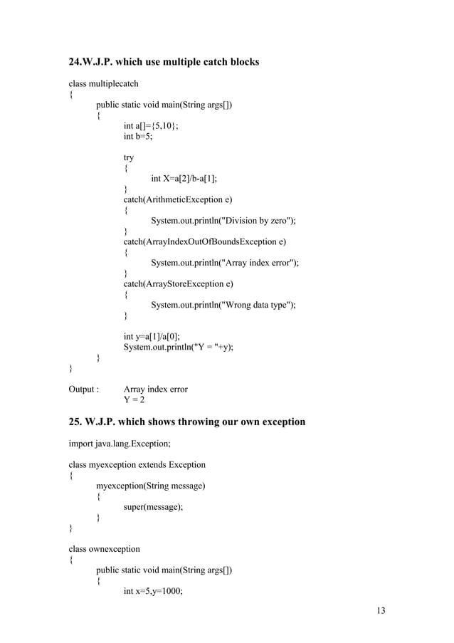 Final JAVA Practical of BCA SEM-5. | DOC