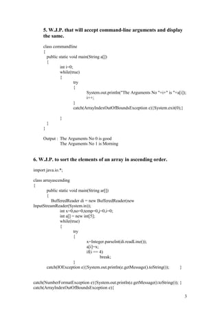 Final JAVA Practical of BCA SEM-5. | DOC