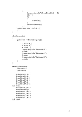 Final JAVA Practical of BCA SEM-5. | DOC
