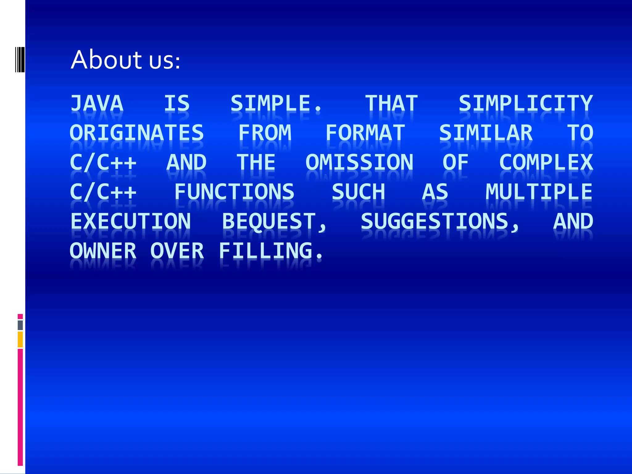 Java Presentation Pptx Programming Languages Computing