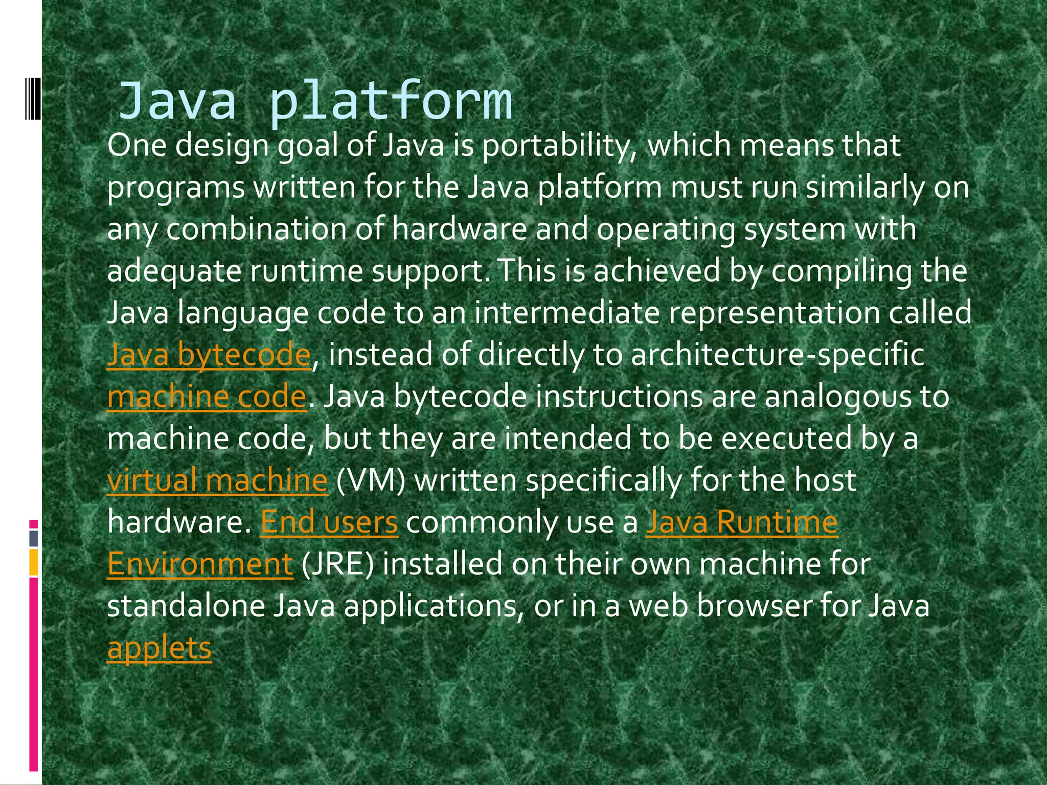Java Presentation Pptx Programming Languages Computing