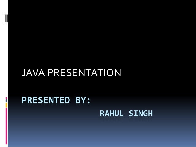 Java presentation