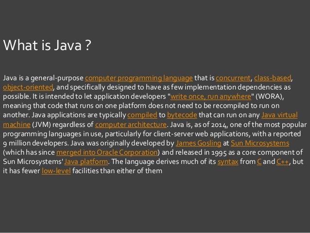 Java presentation