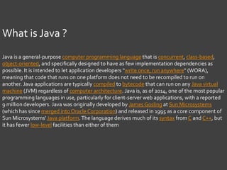 Java presentation | PPTX