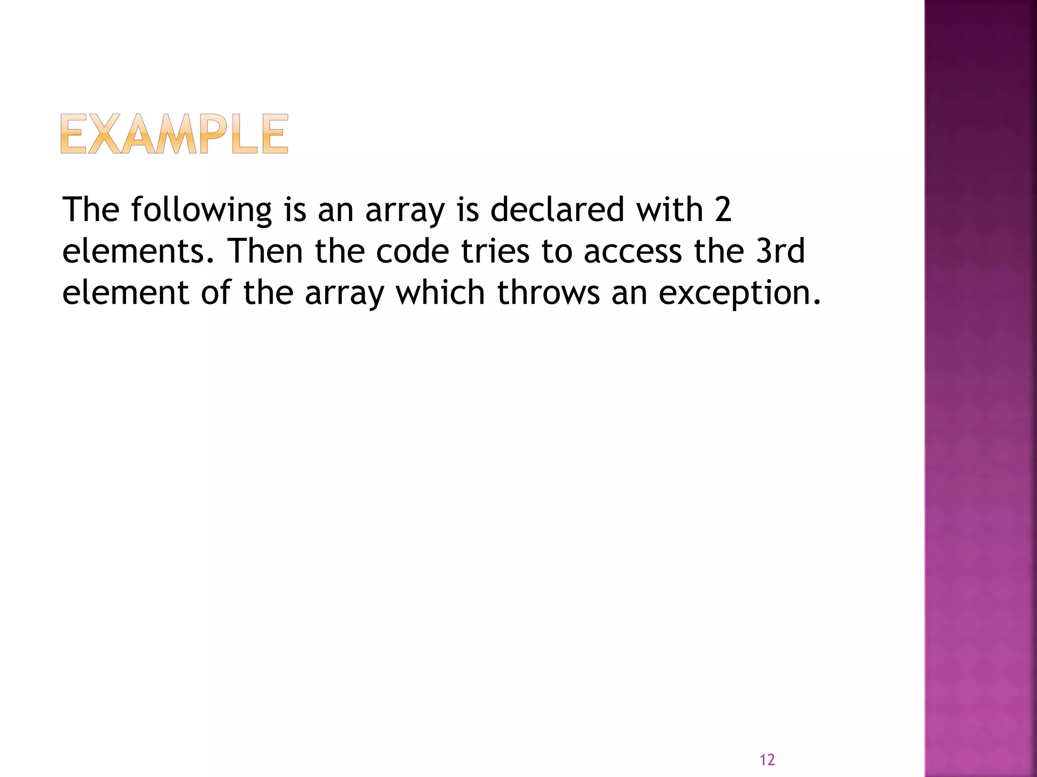Exceptional Handling In Java Pptx 3188