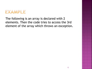 Exceptional Handling in Java | PPTX