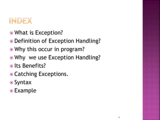 Exceptional Handling in Java | PPTX