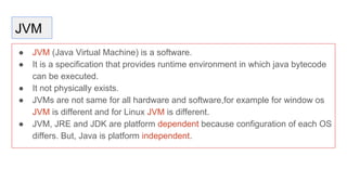 Java presentation | PDF | Operating Systems | Computer Software and Applications