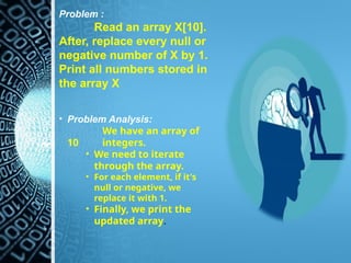 Java presentation. Array replasment systems | PPTX