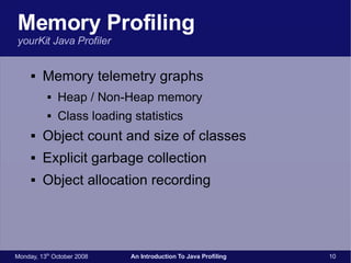 An Introduction To Java Profiling | ODP | Programming Languages | Computing