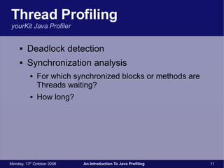 An Introduction To Java Profiling | ODP | Programming Languages | Computing