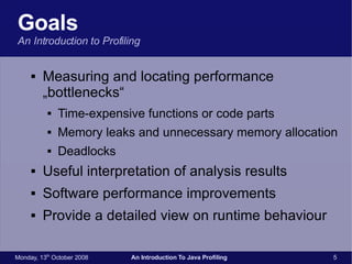 An Introduction To Java Profiling | ODP | Programming Languages | Computing