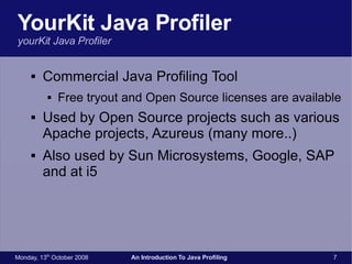 An Introduction To Java Profiling | ODP | Programming Languages | Computing