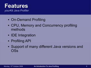 An Introduction To Java Profiling | ODP | Programming Languages | Computing