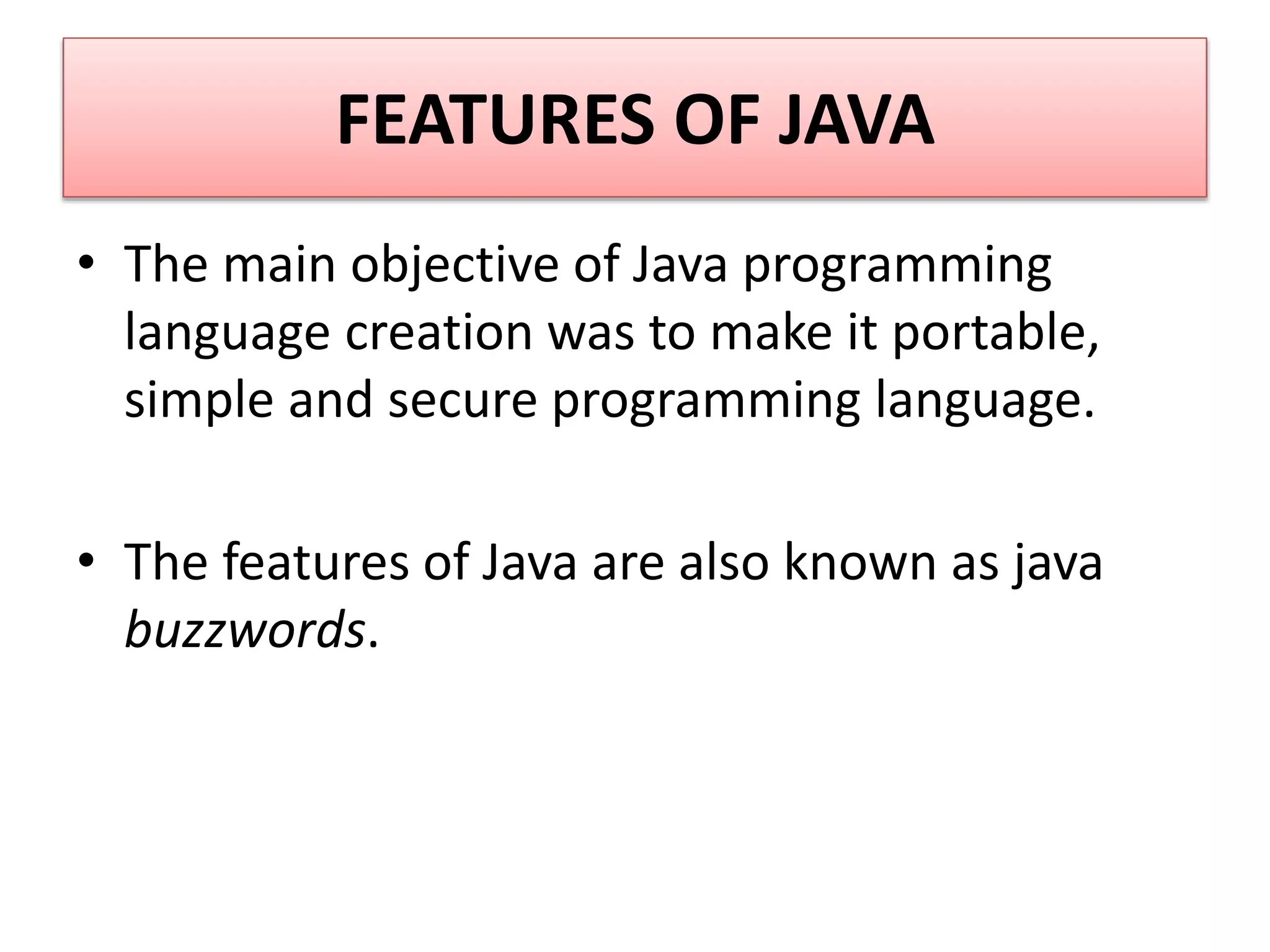 Java Program Constructs Or Language Basicspptx Programming Languages