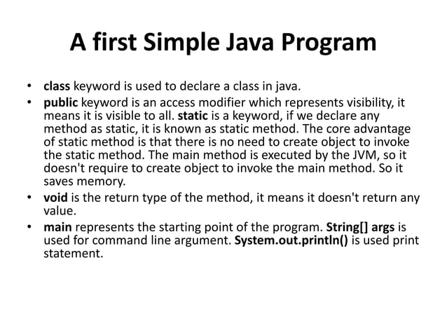 JAVA PROGRAM CONSTRUCTS OR LANGUAGE BASICS.pptx | Programming Languages | Computing