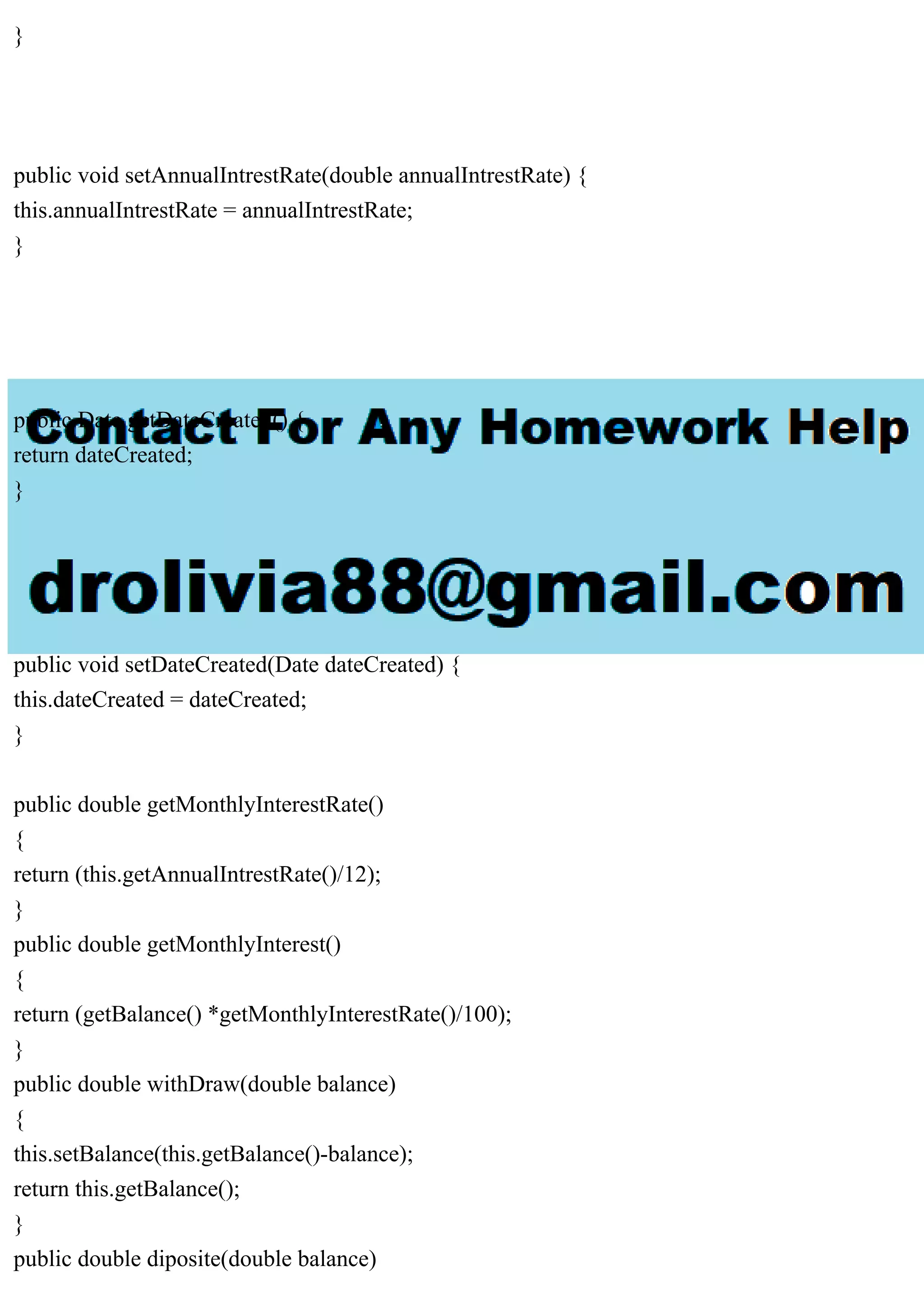 Java programI made this Account.java below. Using the attached cod.pdf