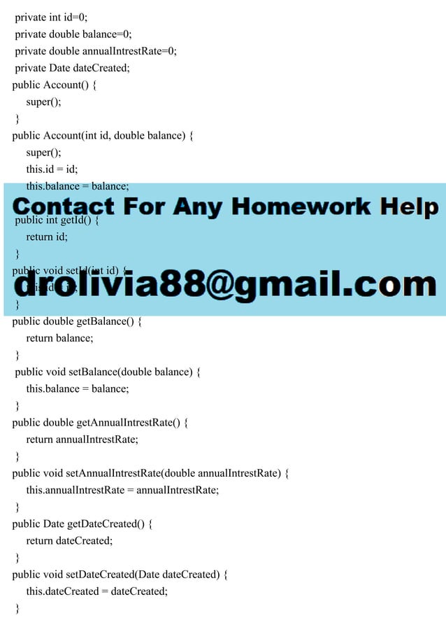 Java programI made this Account.java below. Using the attached cod.pdf
