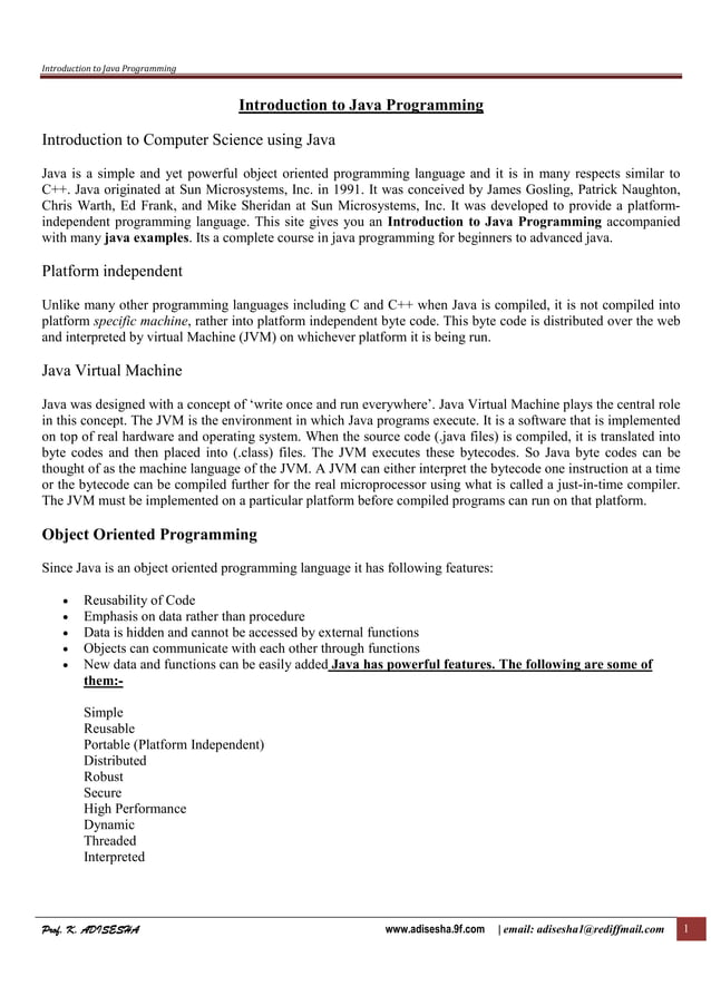 Java Programming | PDF