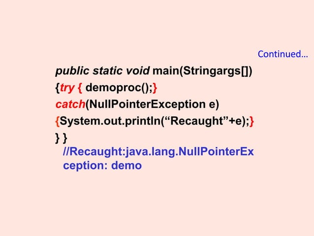 Java Programming Exception Handling Multithreading Ppt
