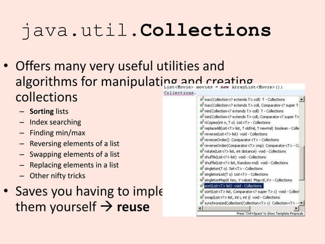 JAVA PROGRAMMING - The Collections Framework | PDF