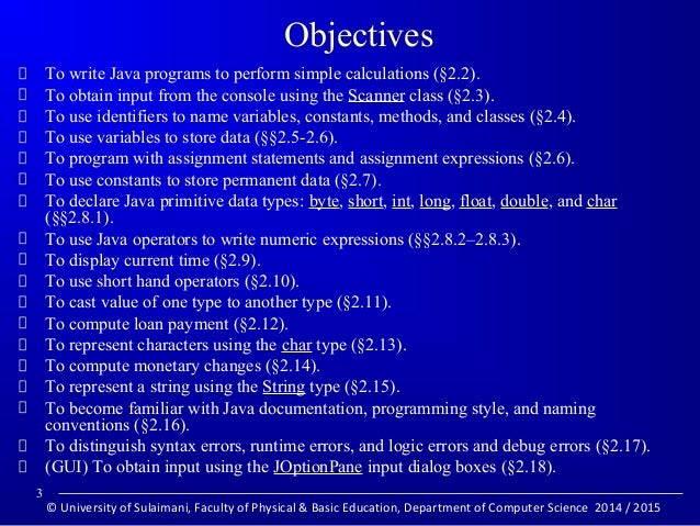 Java programming: Elementary programming