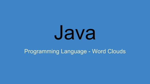 Java programming Expressed with word clouds | PPT