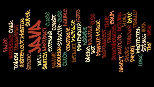 Java programming Expressed with word clouds | PPT