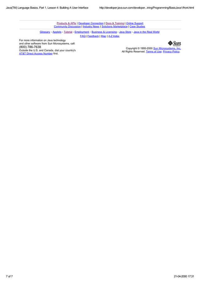 Java programming language basics | PDF