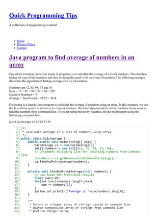 Java programming tips | PDF