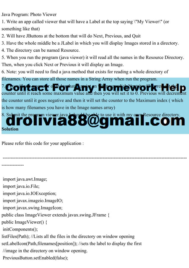 Java Program Photo Viewer1. Write an app called viewer that will .pdf