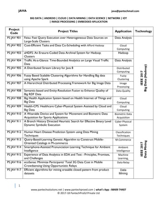 pantech Java projects 2017 18 | PDF | Internet of Things | Internet