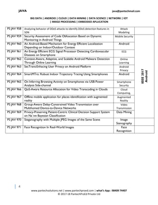pantech Java projects 2017 18 | PDF | Internet of Things | Internet