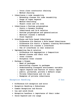 6 Months Project Training in Java | PDF